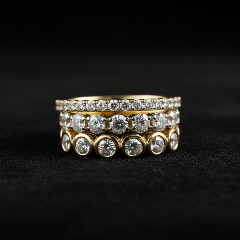 Women's Diamond Wedding Bands | 14K Gold Lab Diamond | NYC – Black ...