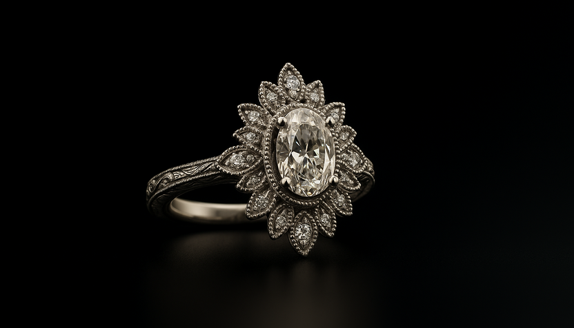 Vintage Inspired Engagement Rings | Lab Diamond 14K Gold | NYC – Black ...