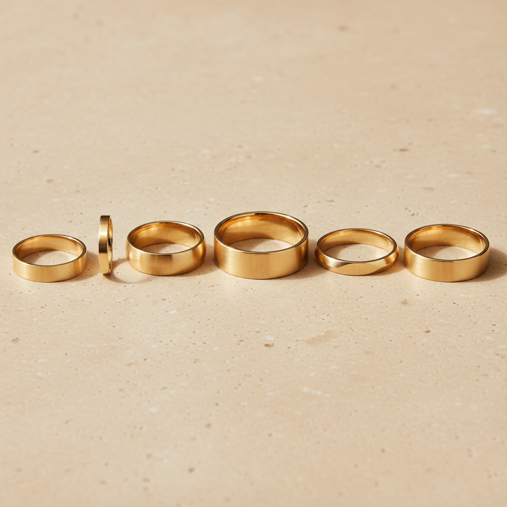 Low Dome Wedding Bands | 14K Gold Subtle Curve | NYC – Black Pearl of ...