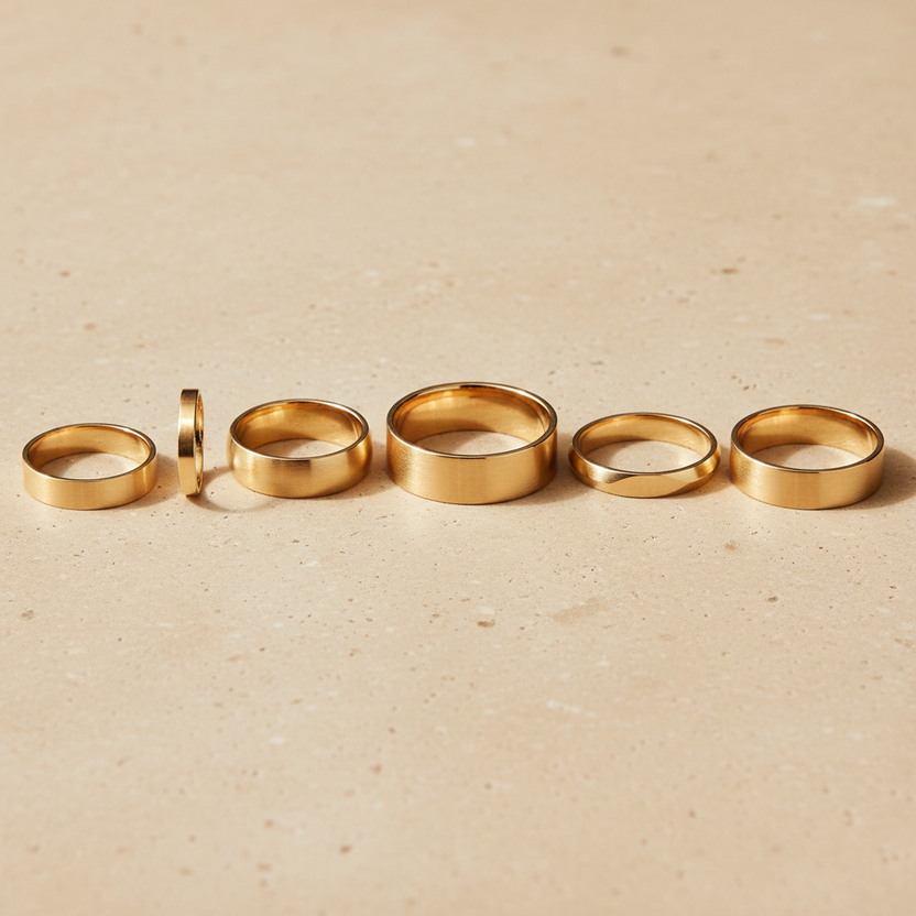 Bevel Edge Wedding Bands | 14K Gold Modern Profile | NYC – Black Pearl ...