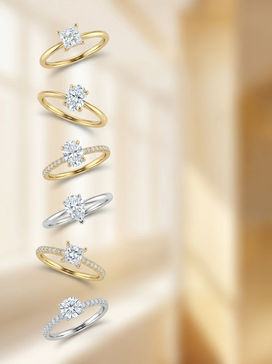Thin Band Engagement Rings | Lab Diamond 14K Gold & Platinum NYC ...